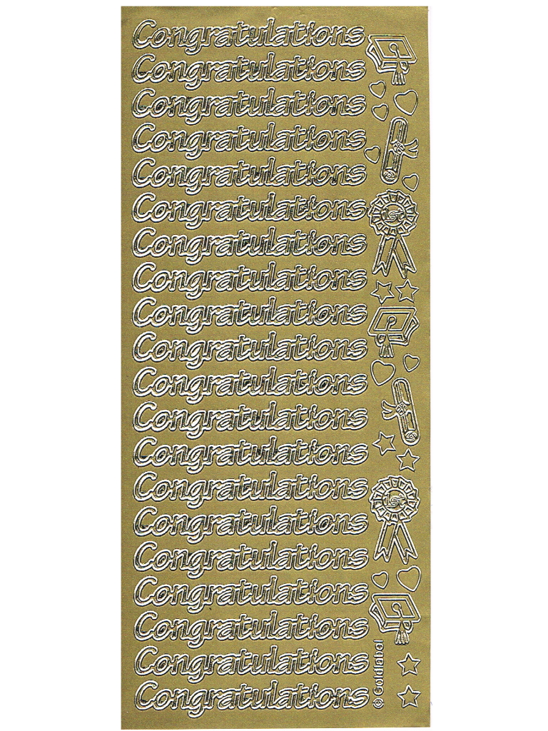 Congratulations Large – Gold WGL418 | Cardoholic